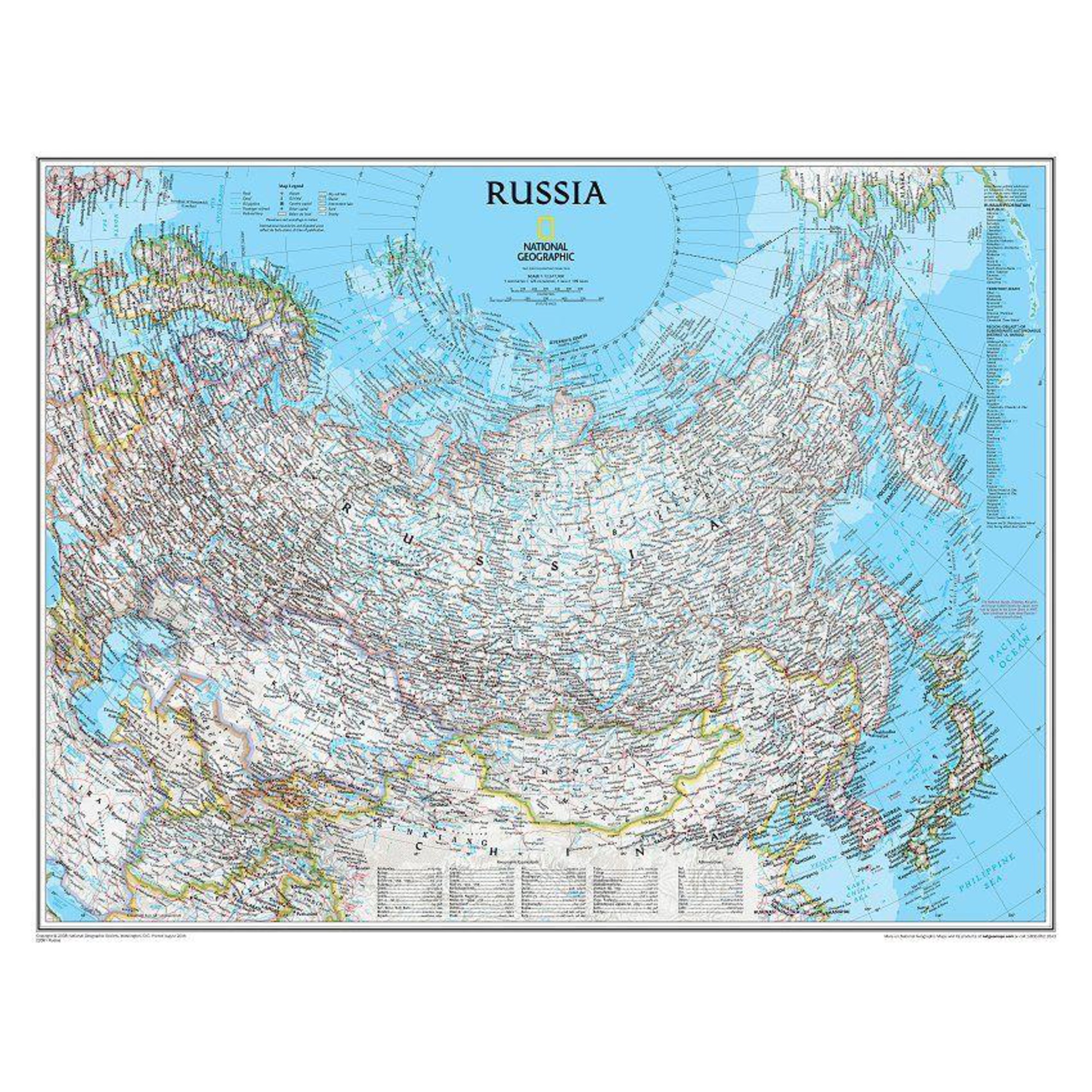 National Geographic Mapa de Rusia, político