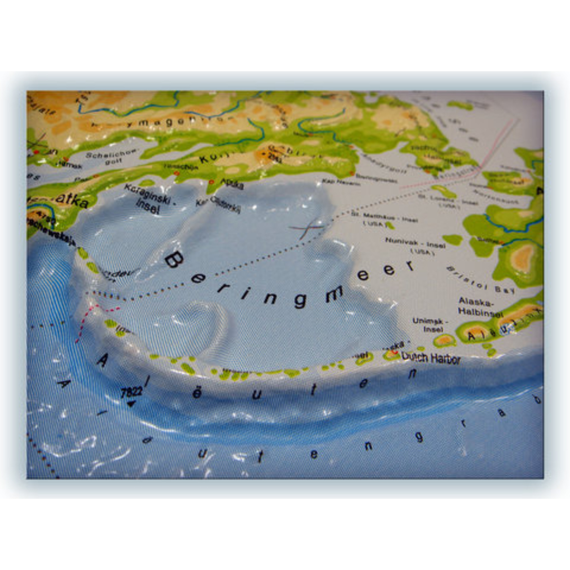 geo-institut Mapamundi Mapa en relieve del mundo, línea Silver, físico